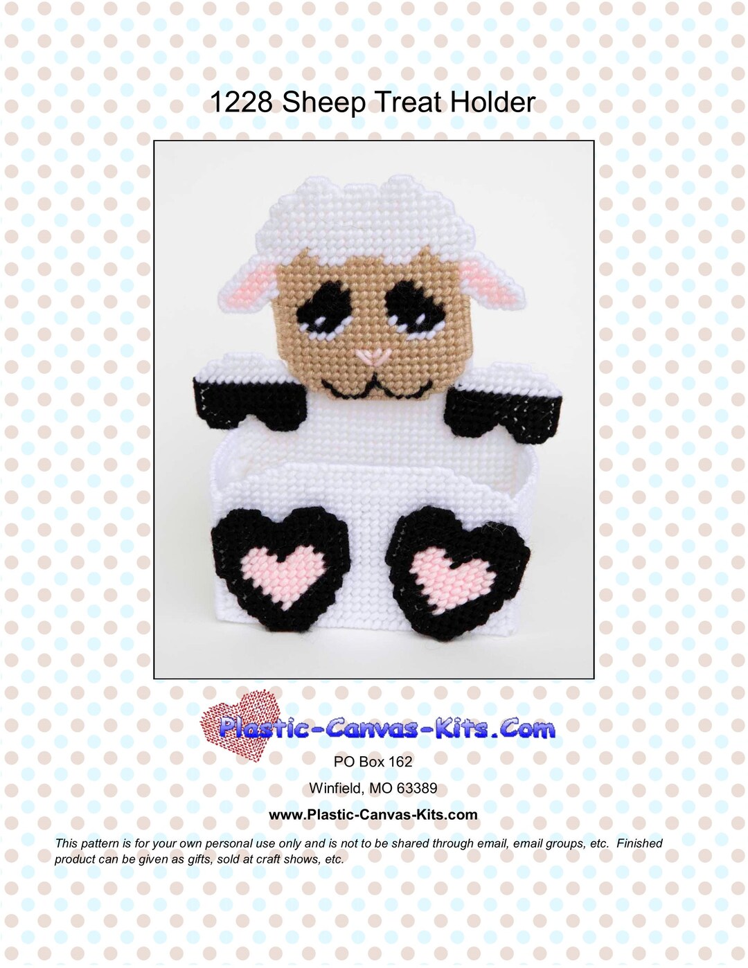 Sheep Treat Holder-plastic Canvas Pattern-pdf Download - Etsy