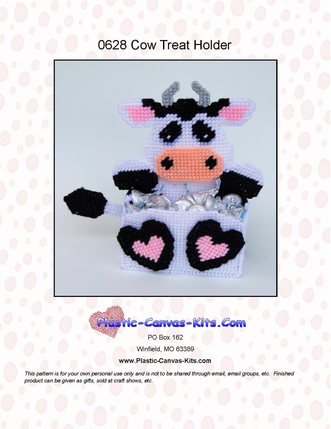 Cow Treat/candy Holder-plastic Canvas Pattern-pdf Download - Etsy Canada