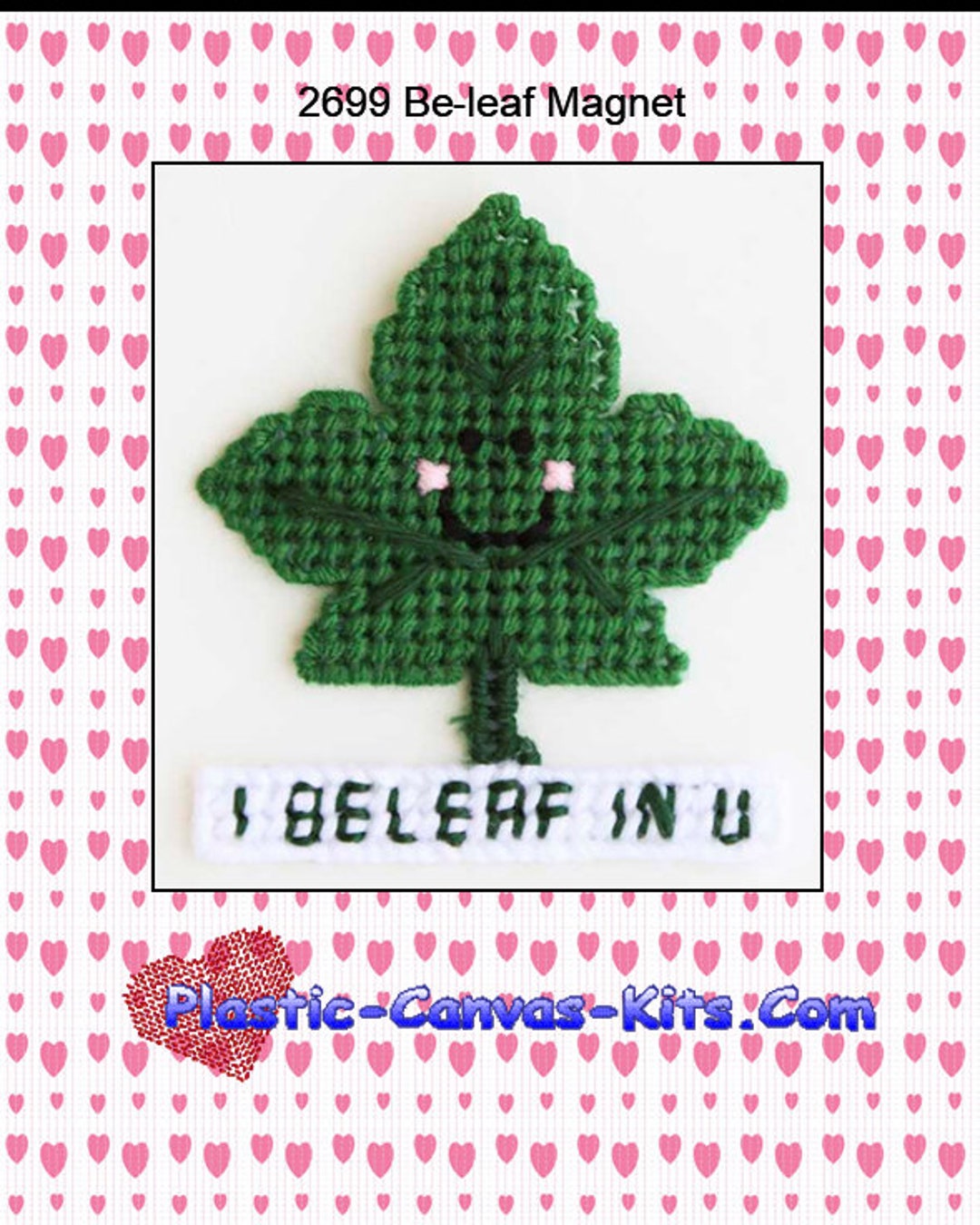 Be-leaf Magnet-plastic Canvas Pattern-pdf Download - Etsy