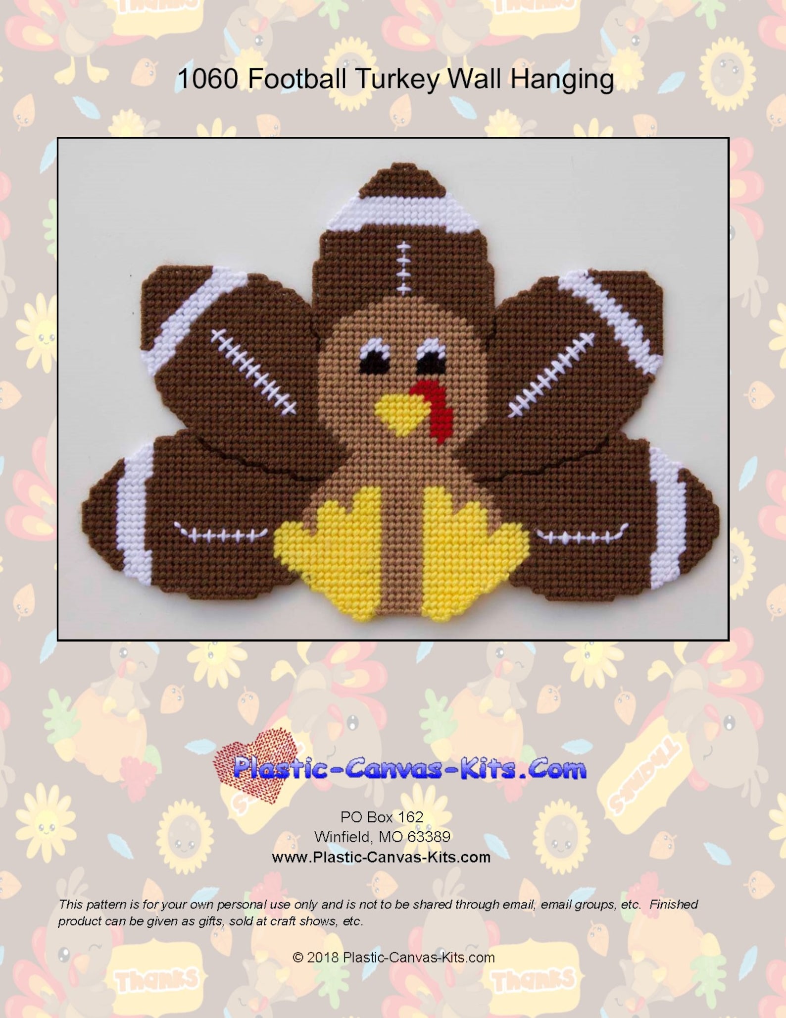 Football Thanksgiving Turkey Wall Hanging-plastic Canvas - Etsy