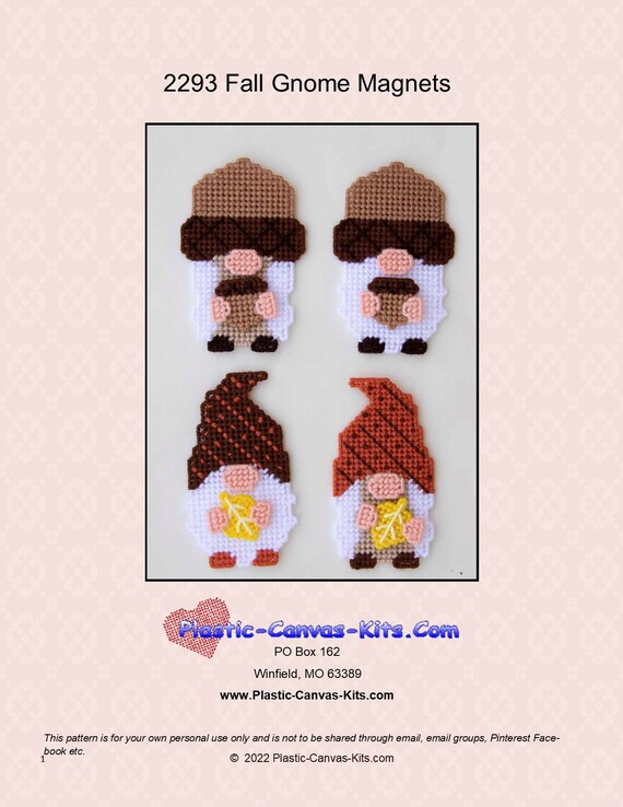 Fall Gnome Magnets-plastic Canvas Pattern-pdf Download - Etsy