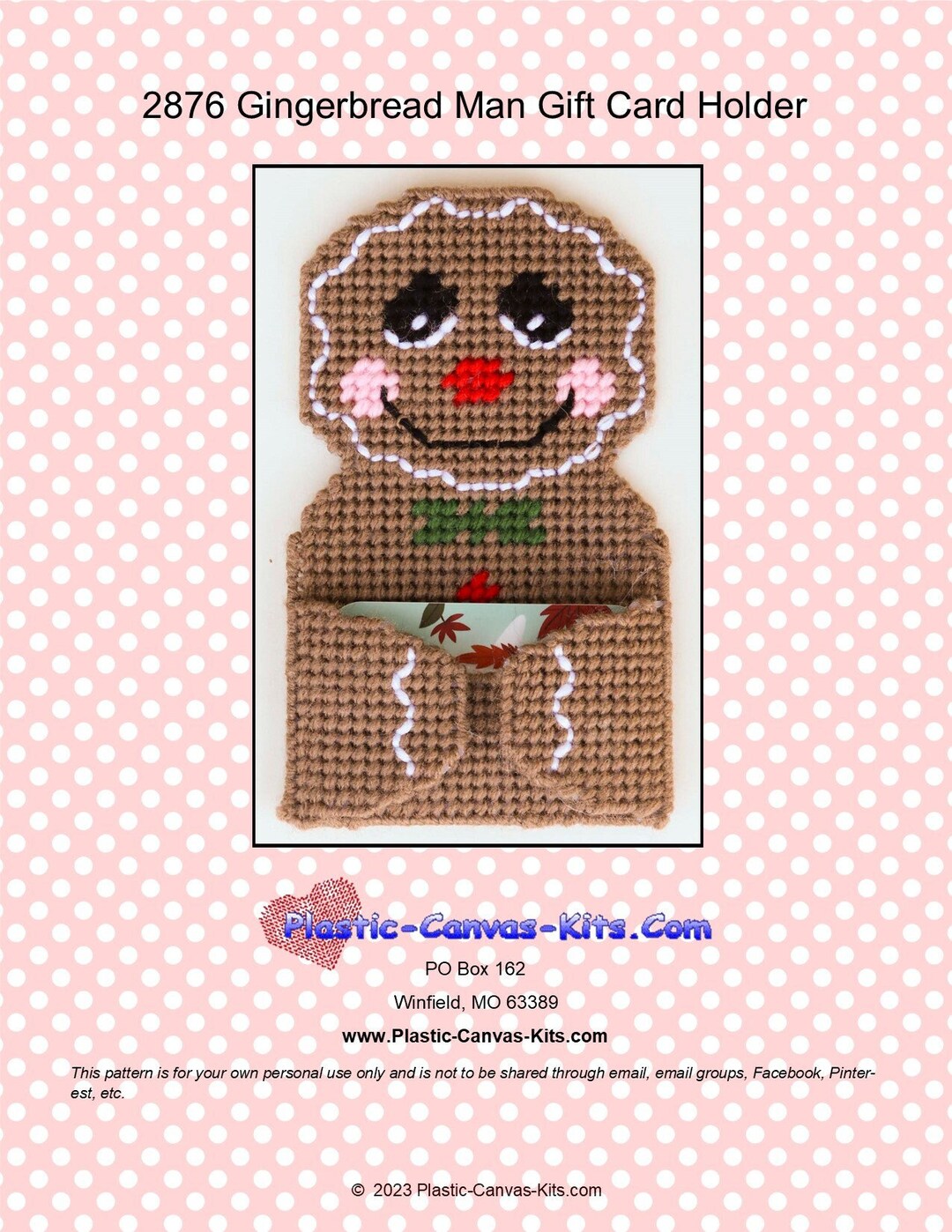 Christmas Gingerbread Man Gift Card Holder-pdf Download - Etsy