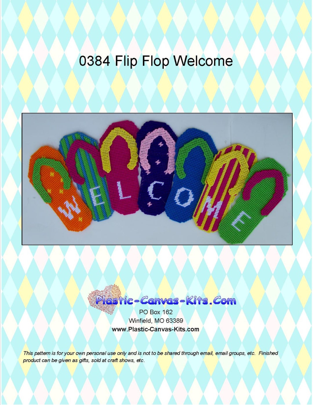Flip Flop Welcome Sign-plastic Canvas Pattern-pdf Download - Etsy