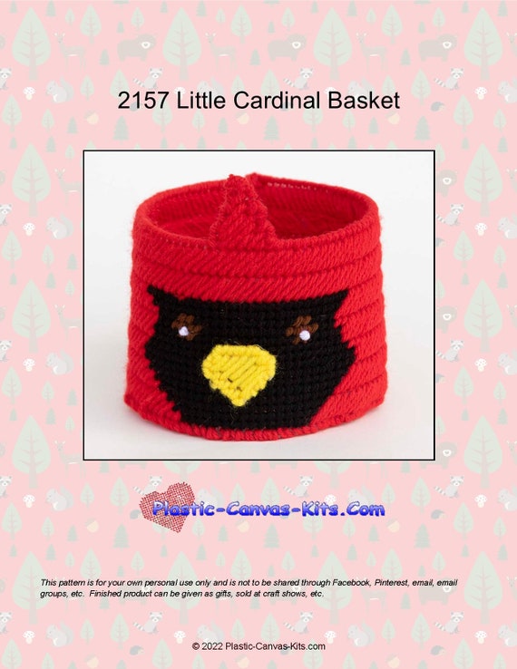 Cardinal Basket-plastic Canvas Pattern-pdf Download - Etsy