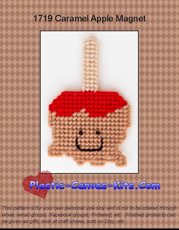 Caramel Apple Magnet-plastic Canvas Pattern-pdf Download - Etsy