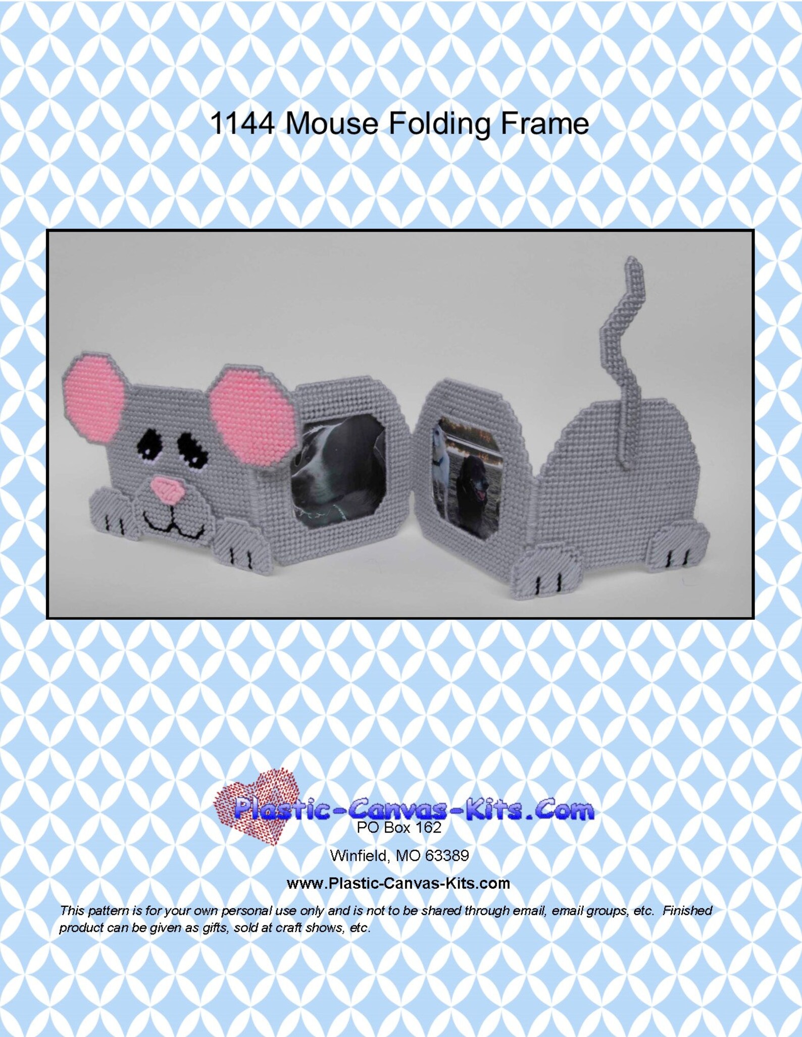 Mouse Folding Frame-plastic Canvas Pattern-pdf Download - Etsy