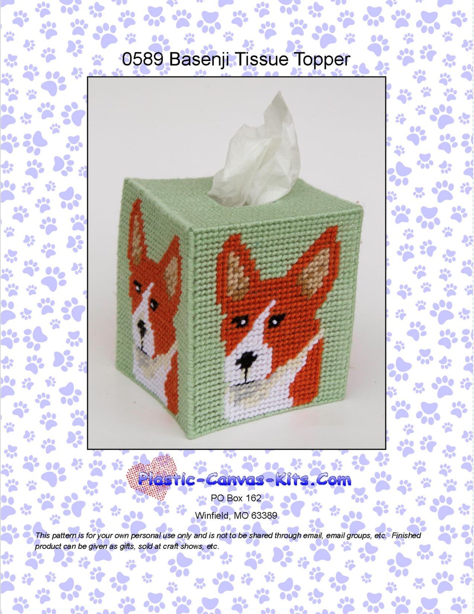 Basenji Dog Tissue Topper-plastic Canvas Pattern-pdf Download | Etsy