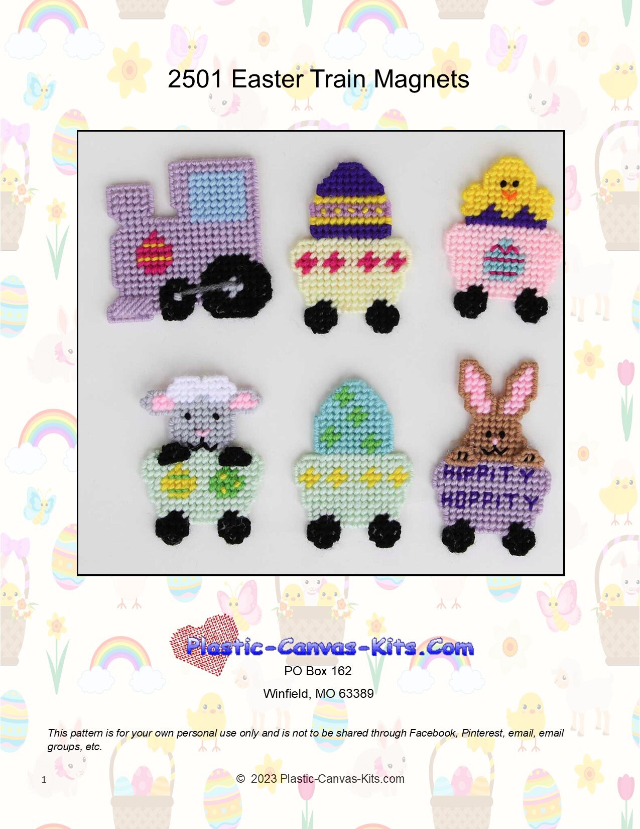 Easter Train Magnets-plastic Canvas Pattern-pdf Download - Etsy