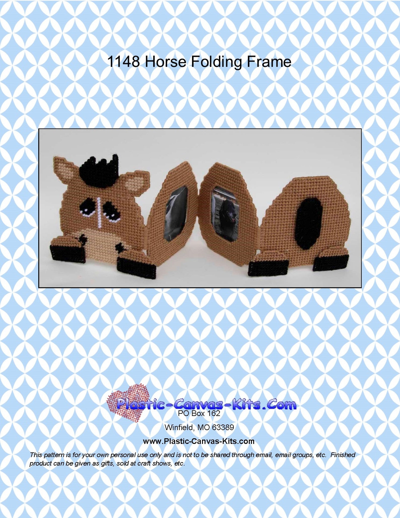 Horse Folding Frame-plastic Canvas Pattern-pdf Download - Etsy