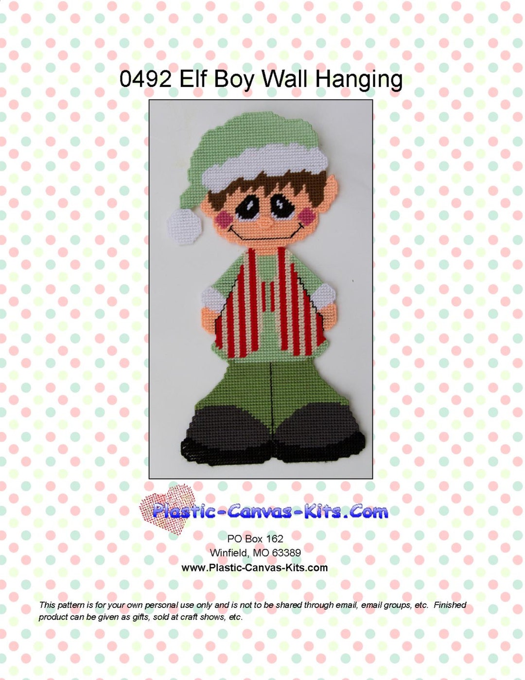 Christmas Elf Boy Wall Hanging-plastic Canvas Pattern-pdf Download - Etsy