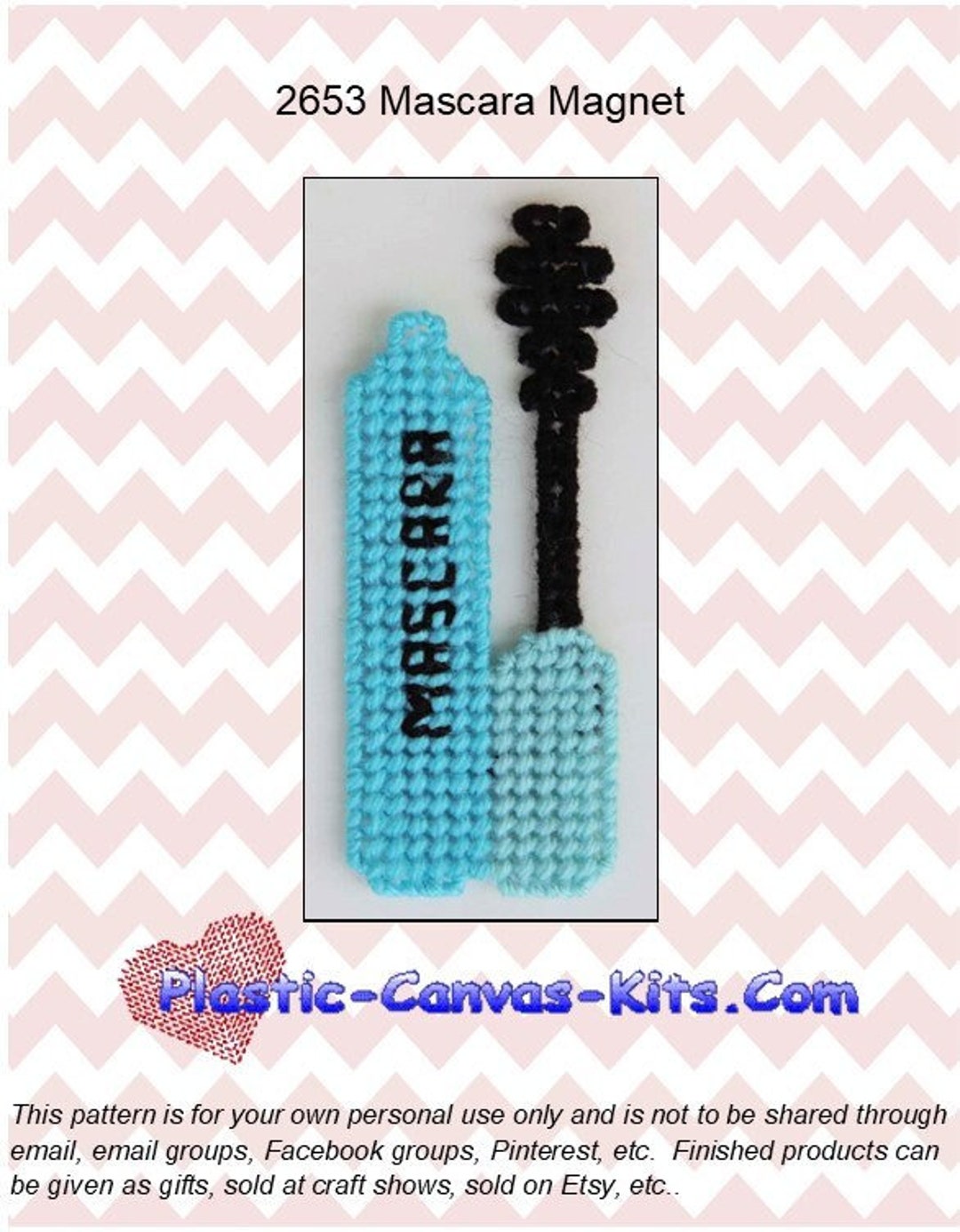 Mascara Magnet-plastic Canvas Pattern-pdf Download - Etsy