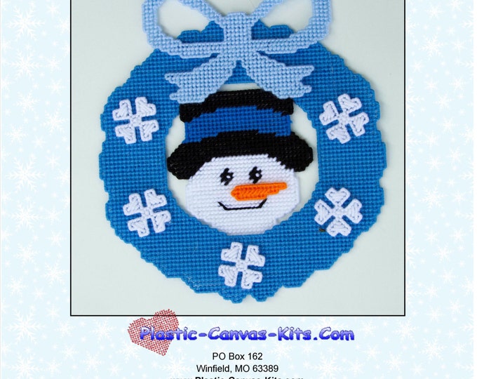 January Welcome Sign-snowman, Snowflakes, Mittens-plastic Canvas ...
