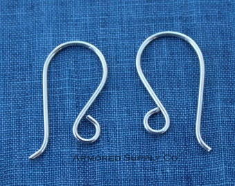 French Ear Wires Front Facing Loop Silver or Gold Earrings - Etsy