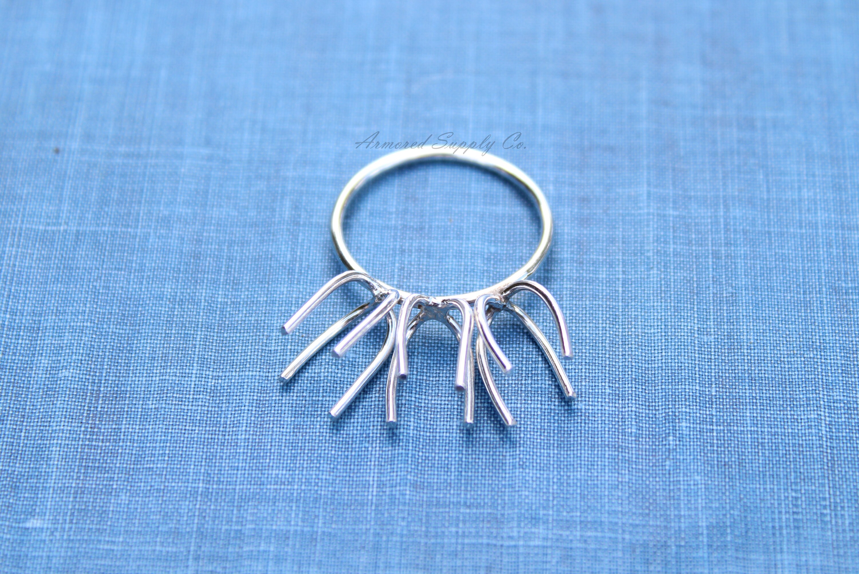 Silver Triple Claw Prong Raw Stone Ring Blank Prong Silver - Etsy