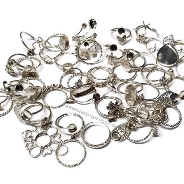 Silver Ring Settings - Etsy