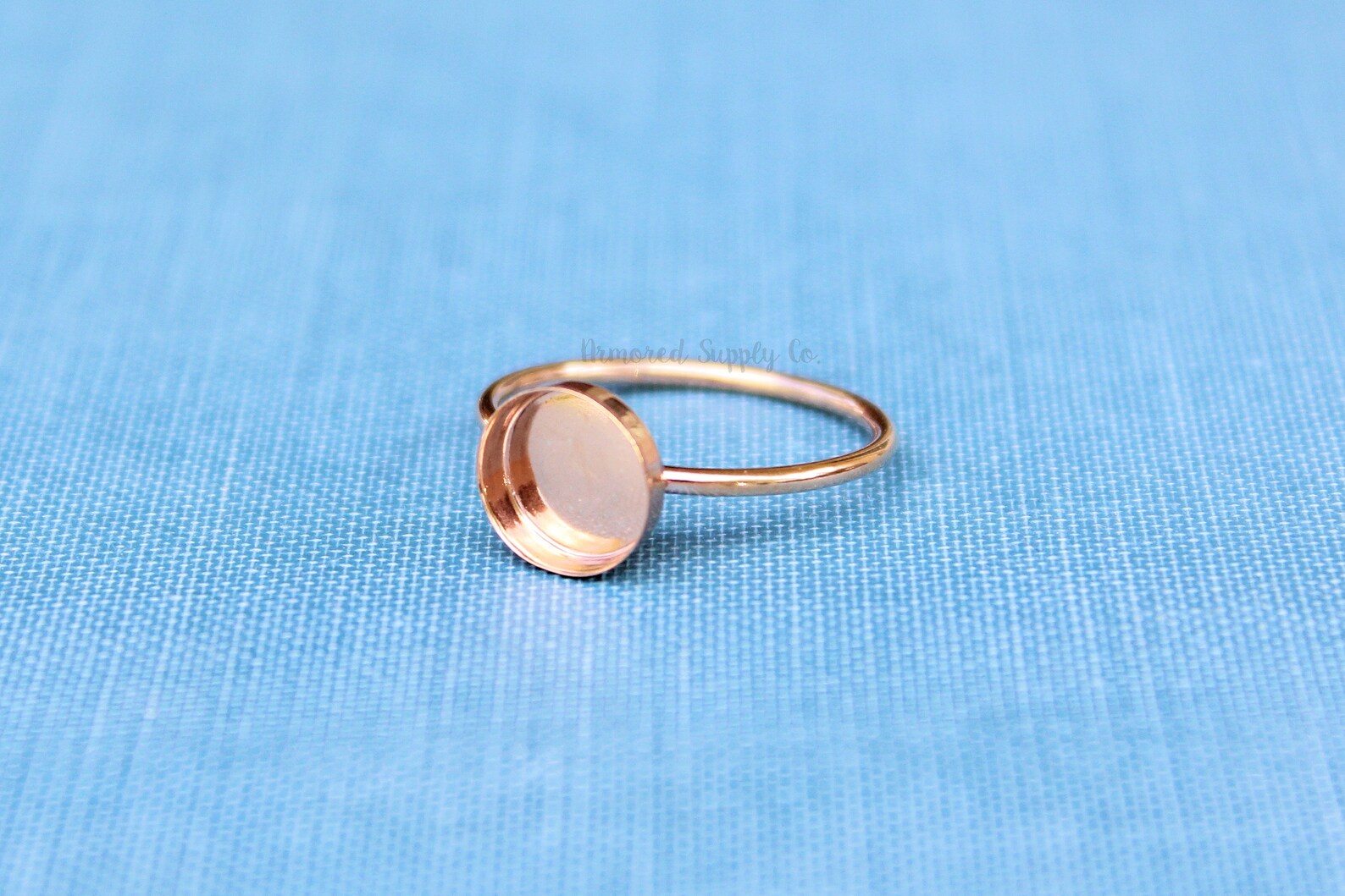 Rose Gold-filled 10mm Bezel Cup Ring Blank, Round Cabochon, Breast Milk ...