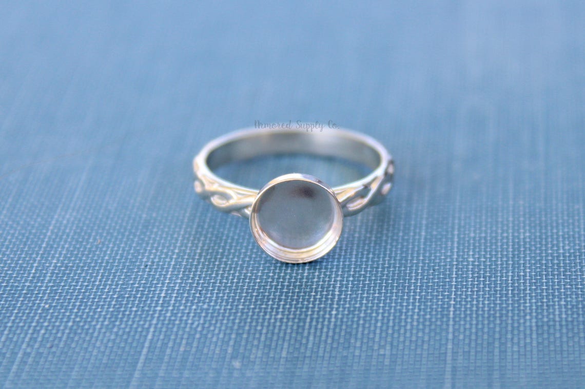 Celtic Infinity Bezel Cup Ring Blank, Round Cabochon, Cabochon, Resin ...