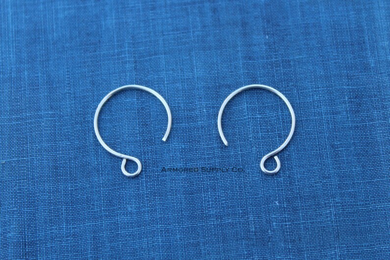 Round Ear Wires Front Facing Loop Silver or Gold Earrings - Etsy