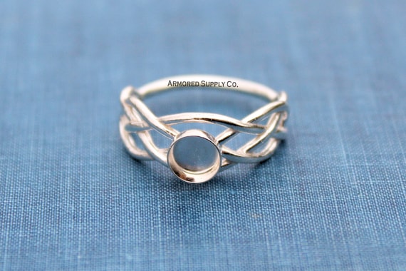 Silver Celtic Knot Round Bezel Ring Blank Mounting Wholesale Blanks Setting DIY Jewelry Silver Ring Blanks Jewelry Supplies DIY Ring Etsy