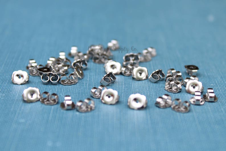 Stainless Steel Ear Nuts, Hypo-allergenic Earring Backs, Earring ...