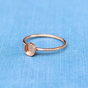 Rose Gold-filled 5mm Bezel Cup Ring Blank, Round Cabochon, Breast Milk ...