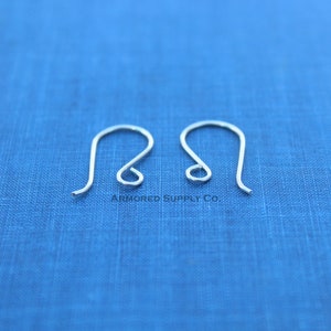 French Ear Wires Side Facing Loop, Silver or Gold Earrings, Earring ...