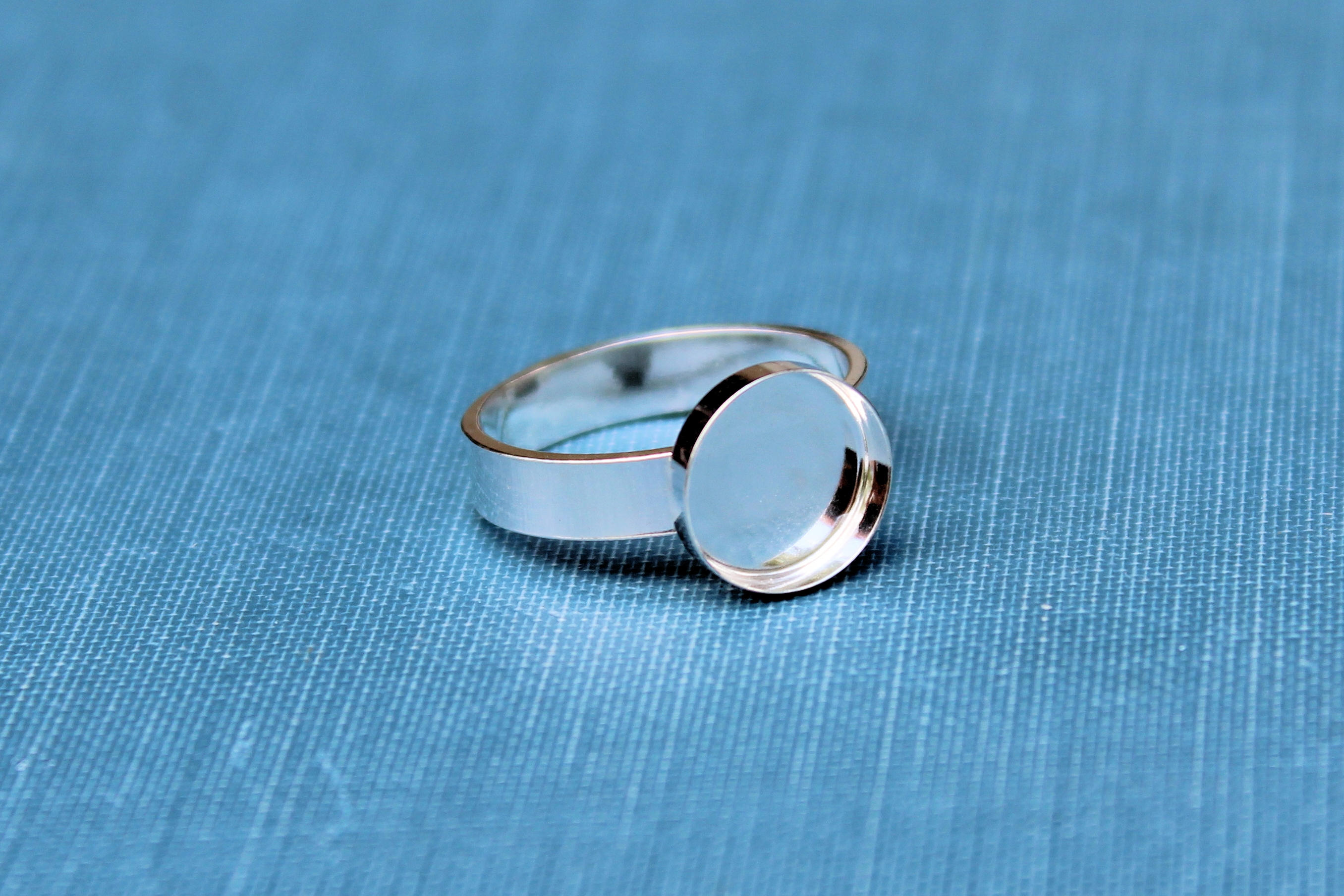 10mm Bezel Cup Ring Blank Style 4 Round Cabochon Glue Pad - Etsy
