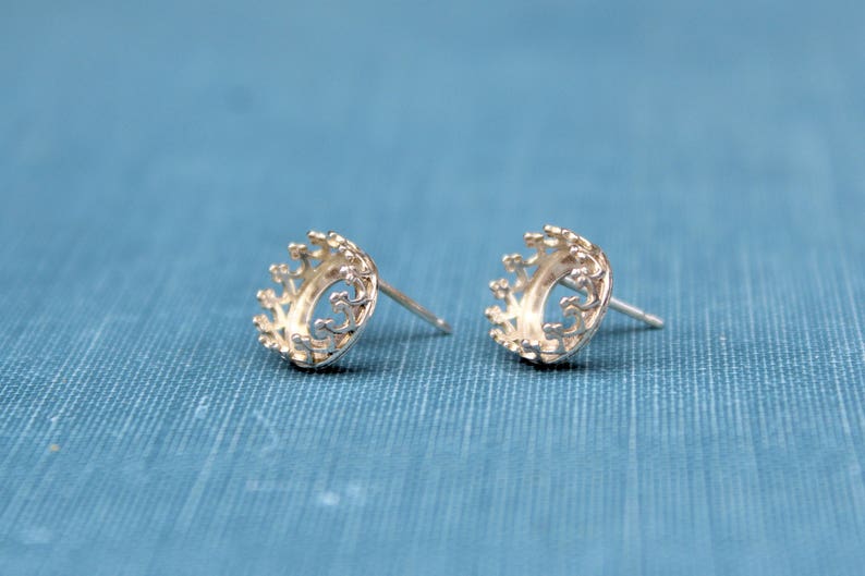 10mm Crown Earring Blanks Blank Stud Setting Wholesale - Etsy