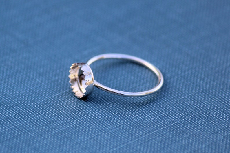 8mm Serrated Bezel Cup Ring Blank Round Cabochon Cab Resin - Etsy