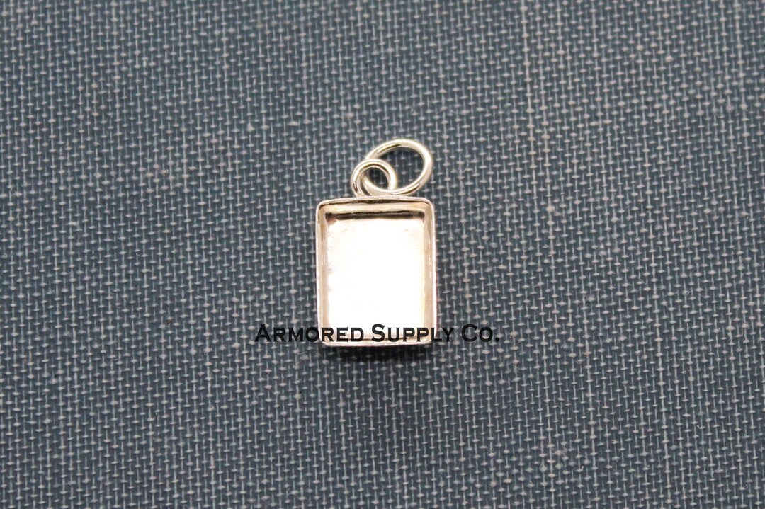 Rectangle Bezel Pendant Blank Mounting, Wholesale Blanks, Silver Bezel ...