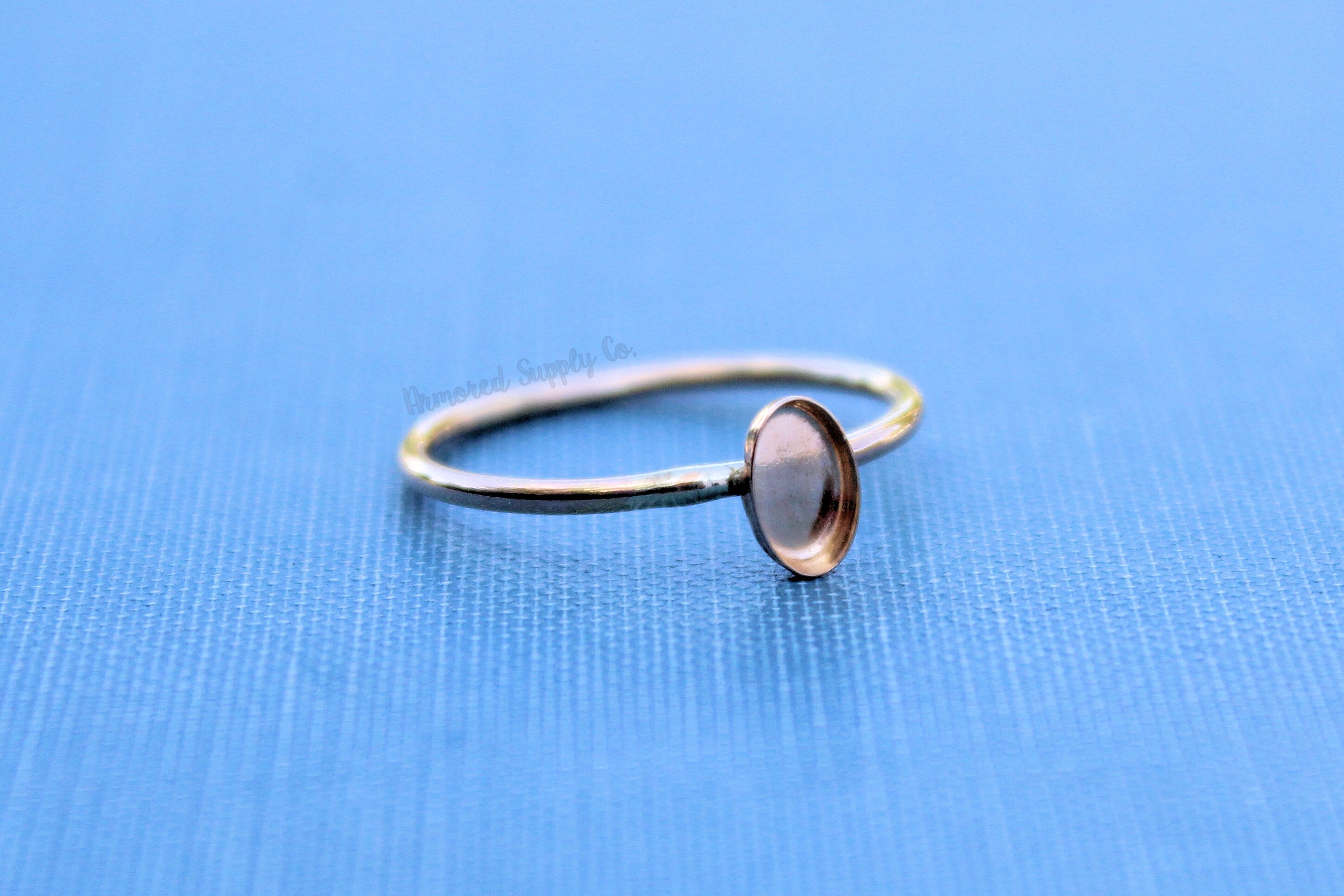 Gold-filled Oval 6x4mm Bezel Cup Ring Blank, Cabochon, Cab Breast Milk ...