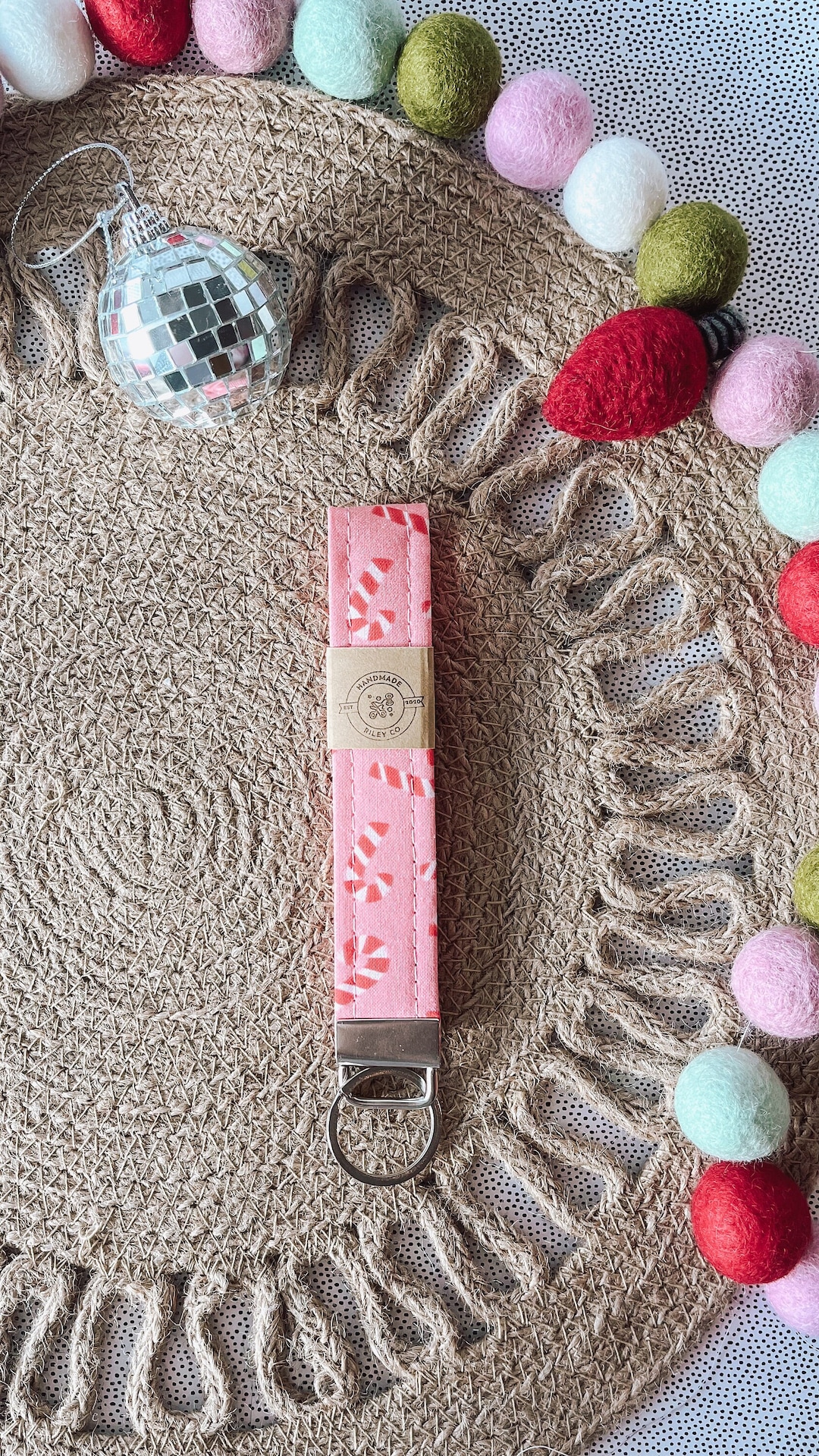 Candy Canes Key Fob Peppermint Wristlet Christmas Keychains - Etsy UK