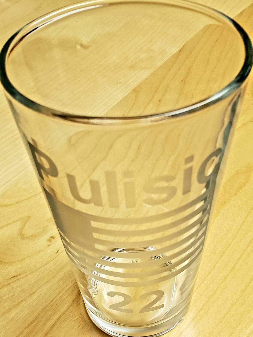 Pulisic Chelsea FC Pint Glass, Etched by Hand - Single Glass - Etsy