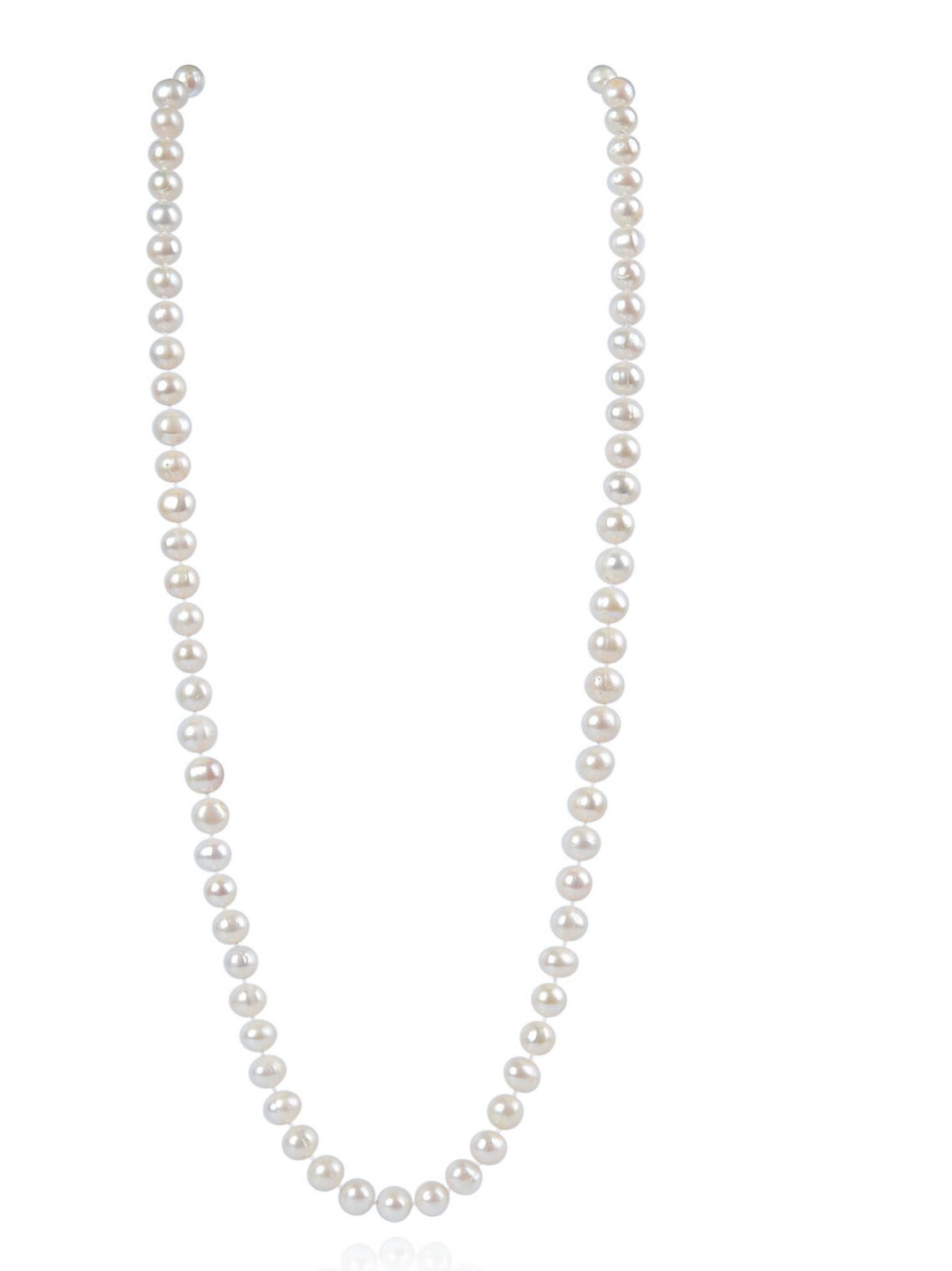 24 Long White Freshwater Pearl Strand nk169 | Etsy