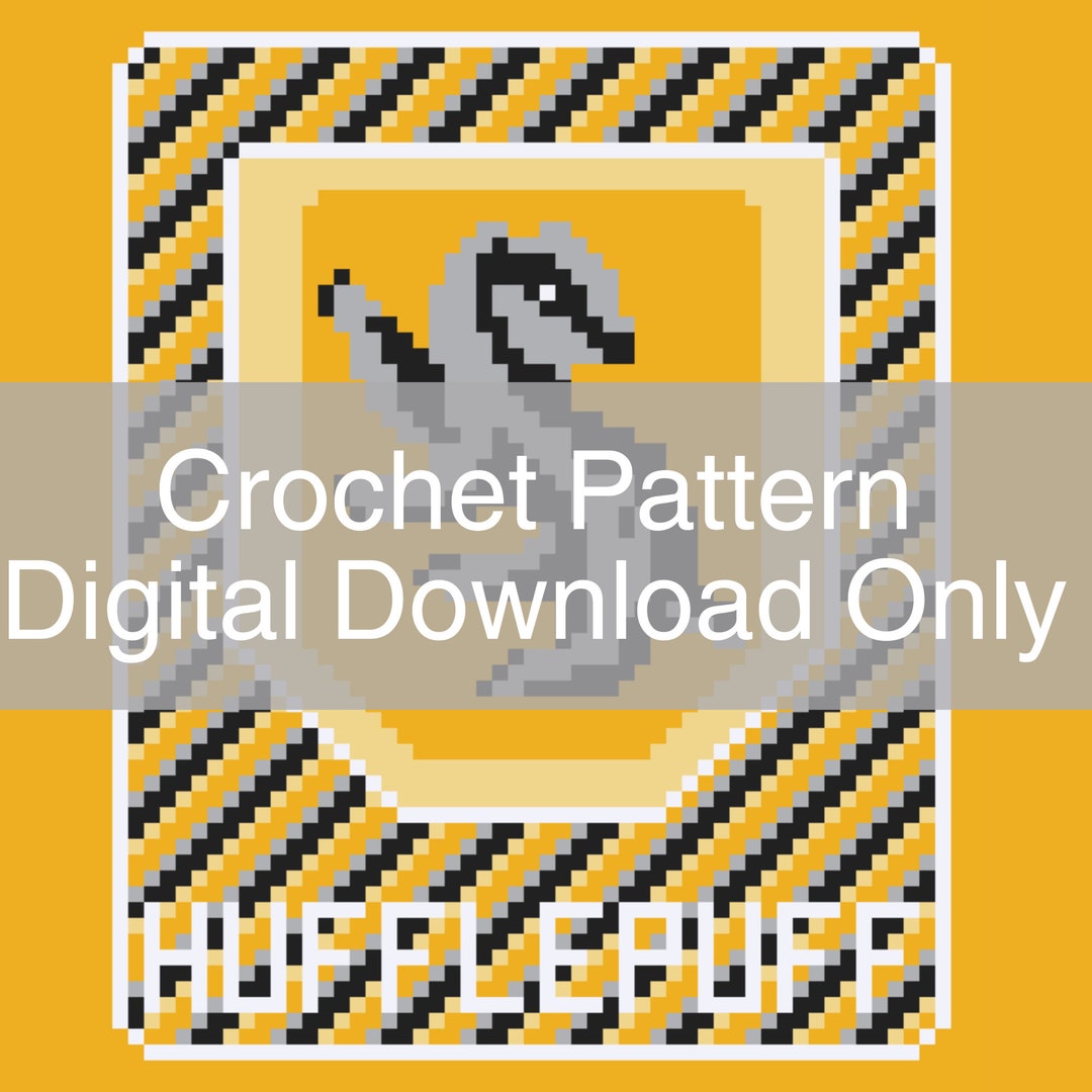 Crochet Pattern C2C Hufflepuff Blanket - Etsy