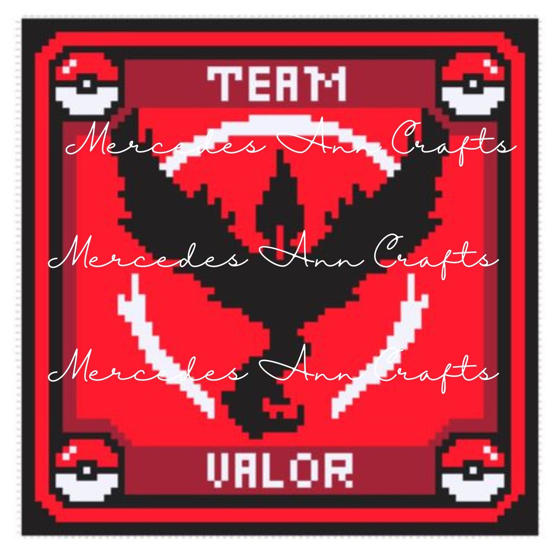 Pokemon Go Team Valor C2C Crochet Blanket Pattern - Etsy