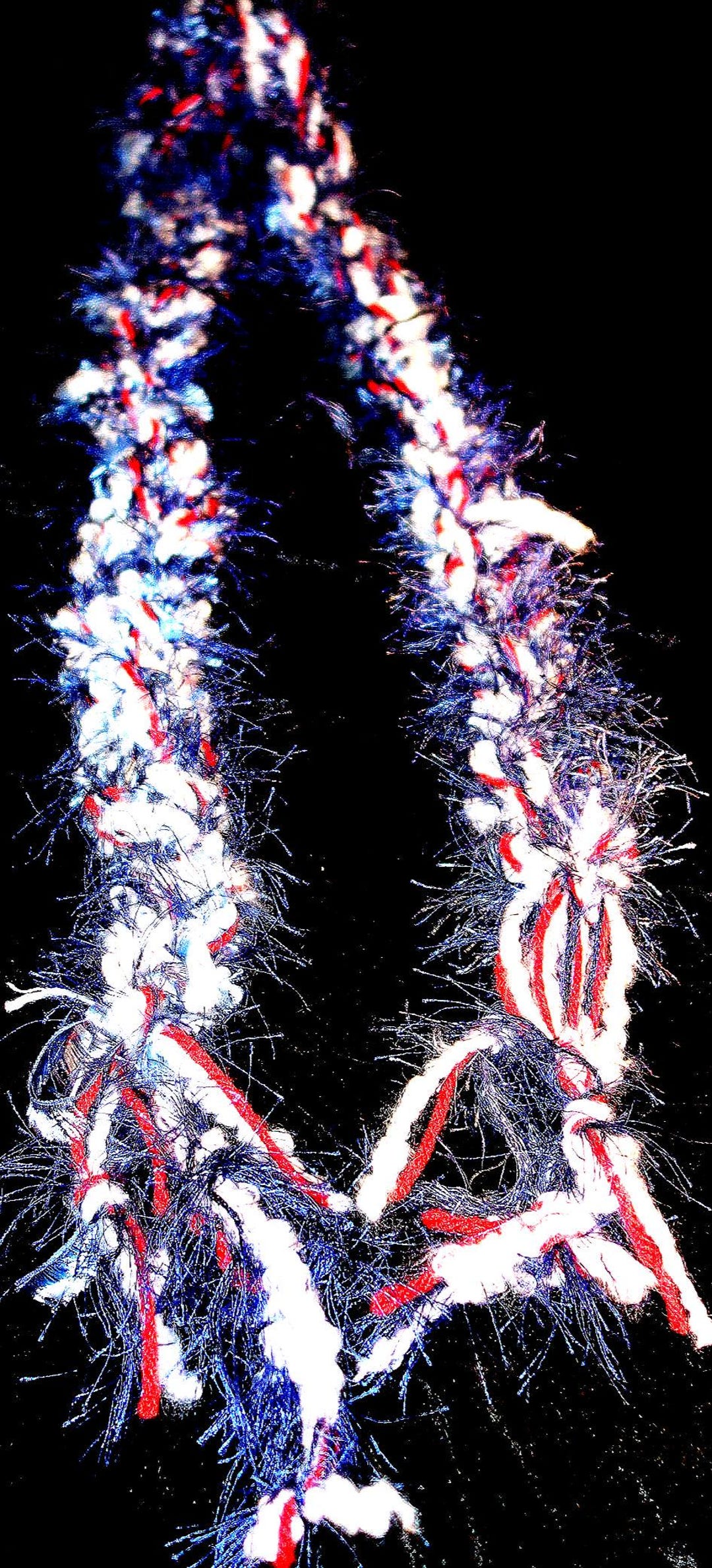 Red,white and Blue Fun Fur and Yarn - Etsy