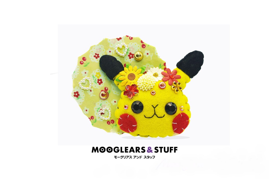 Pikachu Summer Floral, Pokemon Hanging Ornament, Pin Badge, Christmas ...