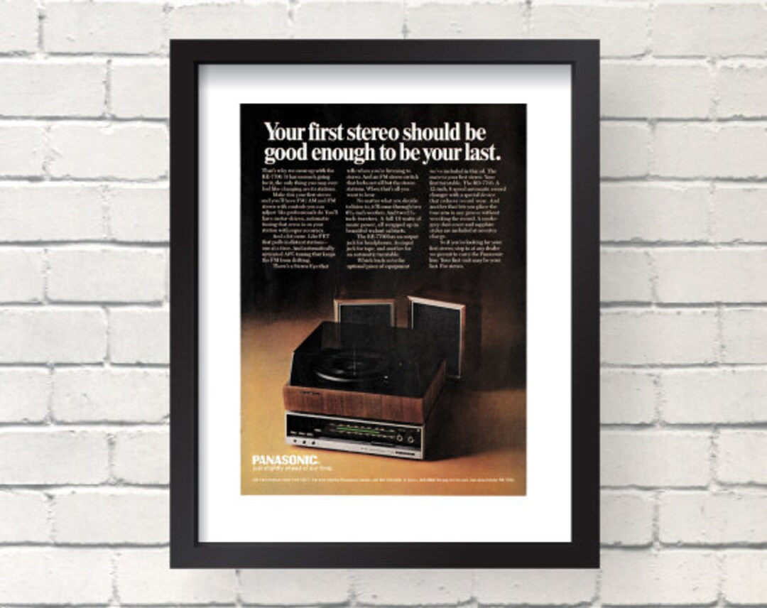 Panasonic Stereo Turntable Record Player Vintage Print Ad 1969 - Etsy