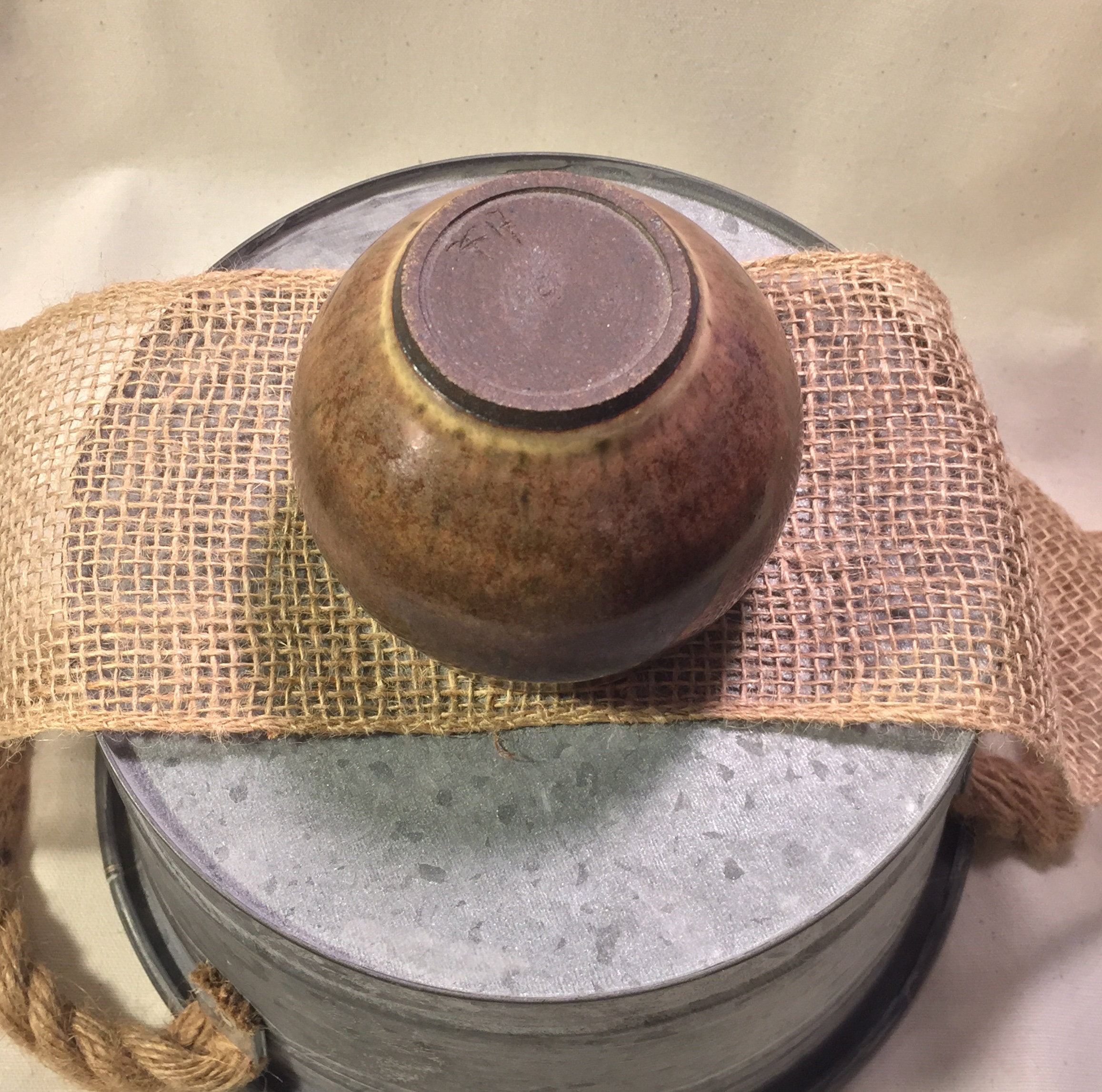 Pudgy Coppery Ceramic Tea Bowl by Boogaloo Pottery - Etsy