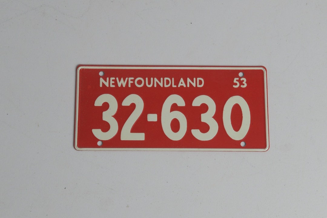 Cereal License Plate New Foundland 1953 - Etsy
