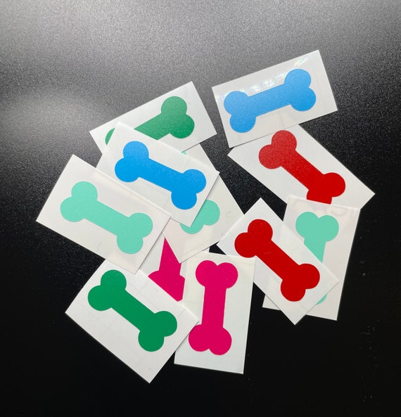 Bone Vinyl Decals set of 3 Dog Bone Decal Halloween Bone - Etsy