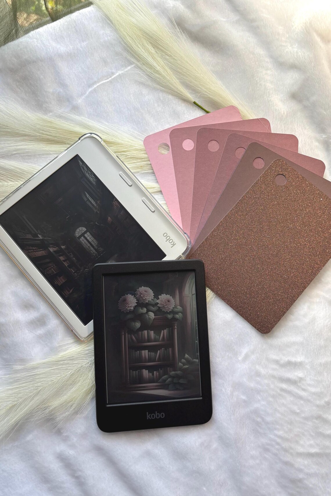 Mauve Pink Kobo Cardstock Insert - Fits Inside a Clear Case (case NOT ...