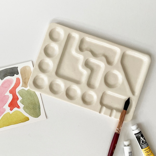 Ceramic Watercolor Palette - Etsy
