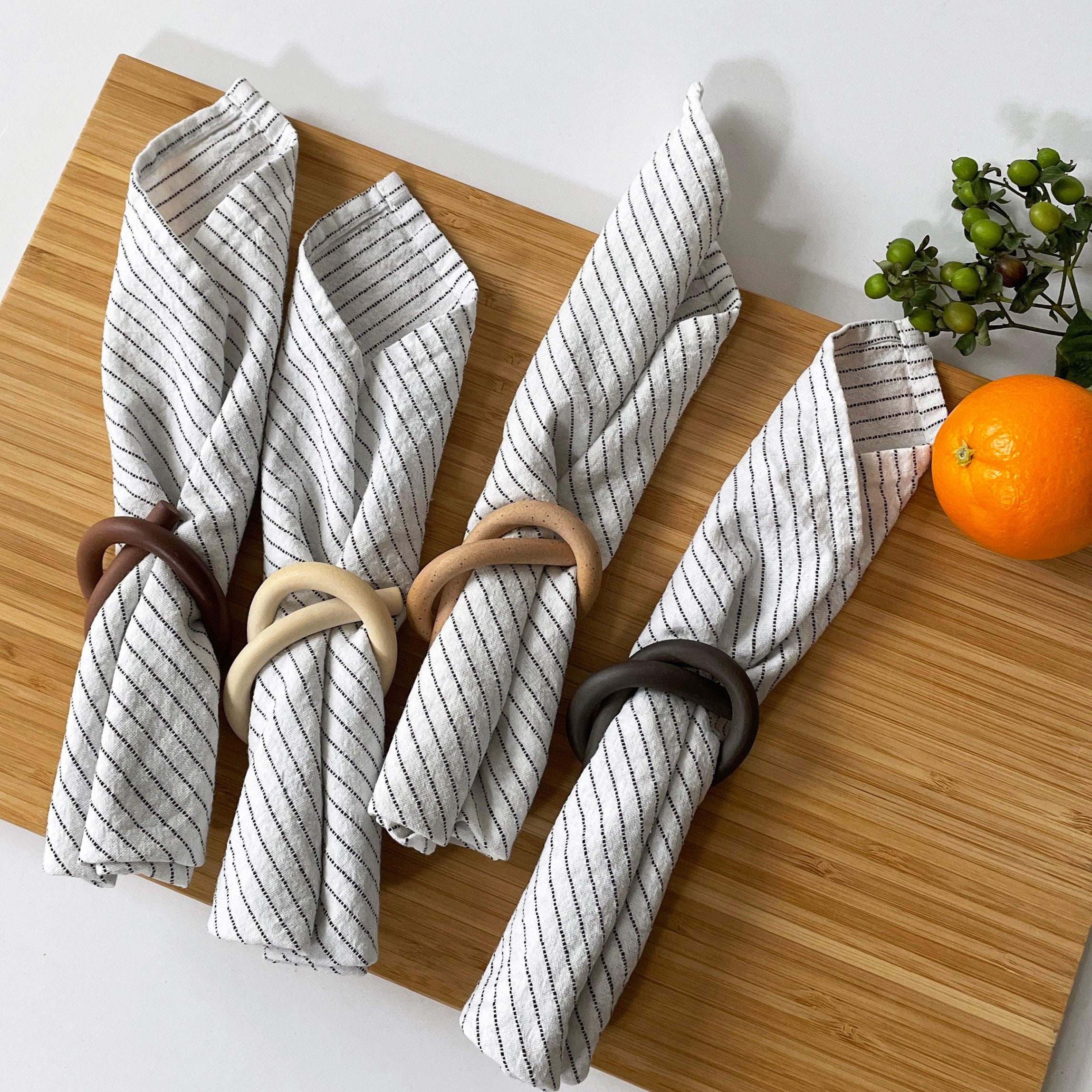 Handmade Stoneware Ceramic Knot Ceramic Napkin Ring Brick - Etsy Canada