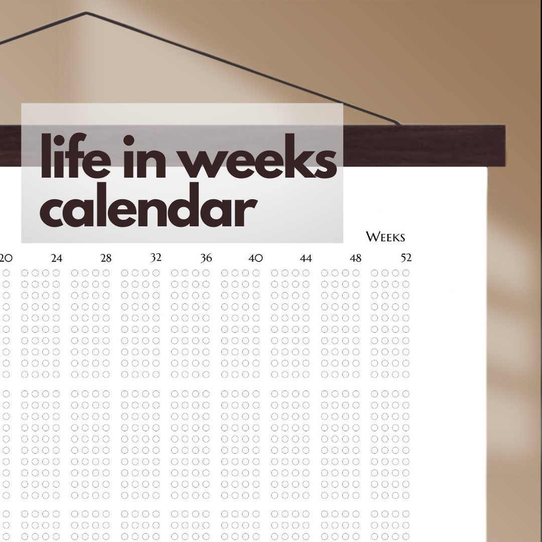 Weeks of My Life Calendar 100-year Memento Mori Calendar Canvas Track ...