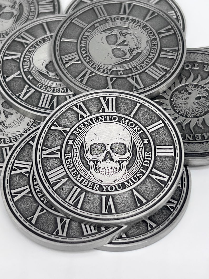 Memento Mori Coin Everyday Carry Coin EDC Challenge Coin Token Worry ...