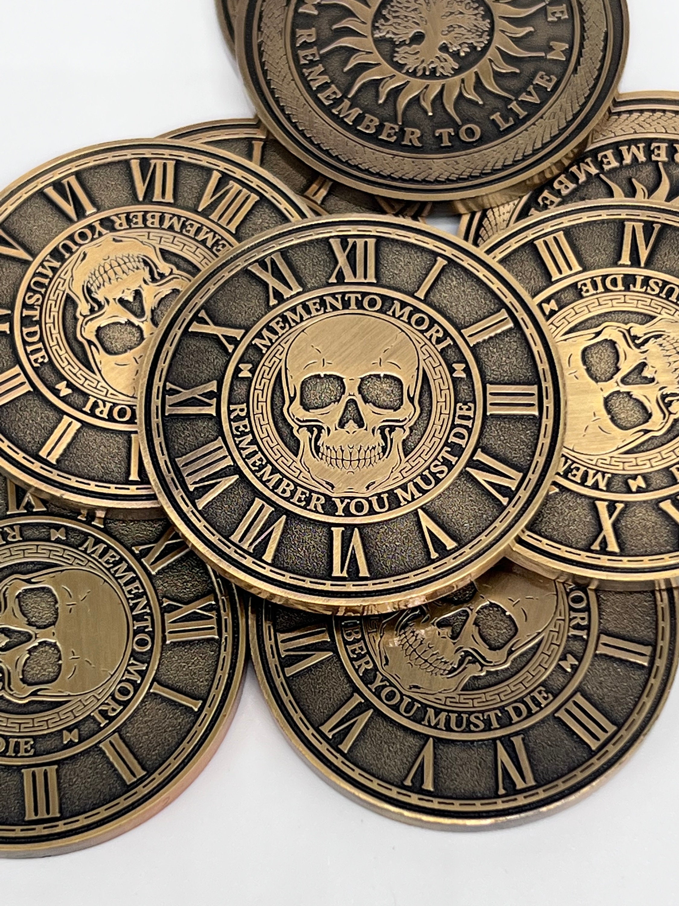 Memento Mori Coin Everyday Carry Coin EDC Challenge Coin Token Worry ...