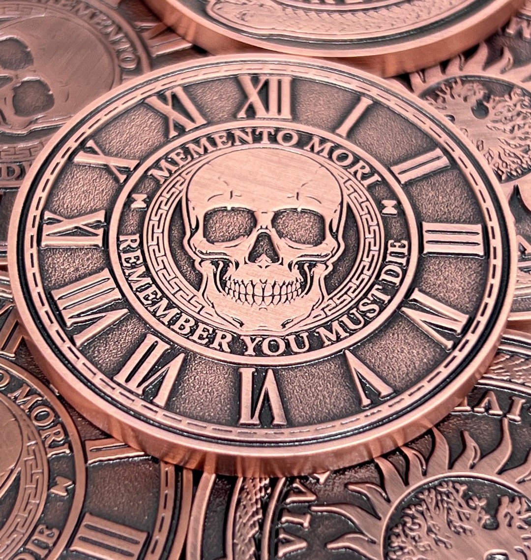 Memento Mori Coin Everyday Carry Coin EDC Challenge Coin Token Worry ...