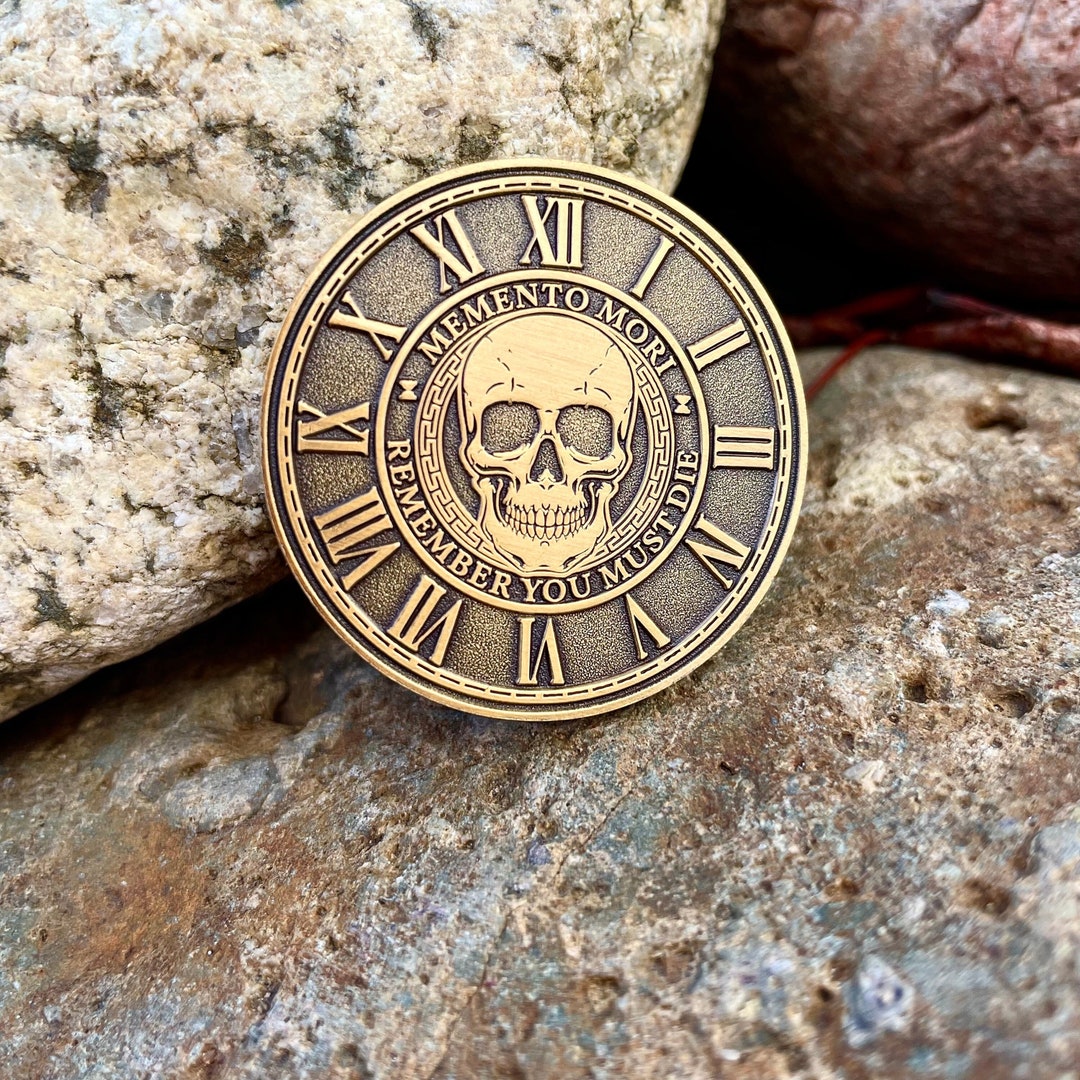 Memento Mori Challenge Coin Premium Antique Bronze Stoic Coin With ...